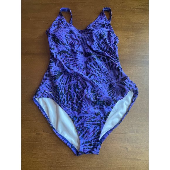 Speedo | Swim | Speedo One Piece Purple Black And Blue Printed Swimsuit ...